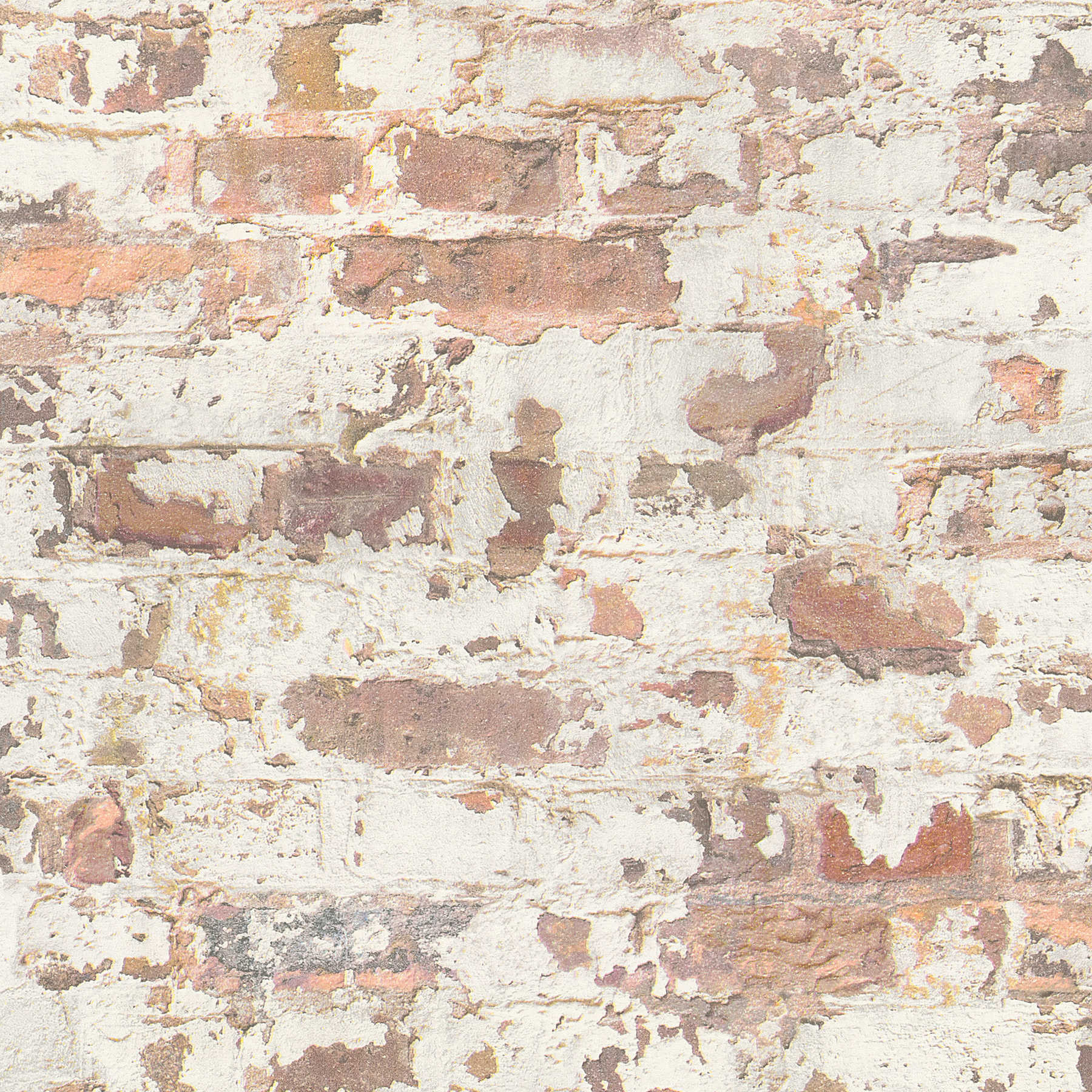 Weathered Plaster Brick Wall Orange Red Wallpaper | Metropolitan ...