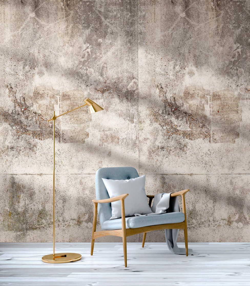 Acid Block Wall Effect Beige Cream Wallpaper Wall Panel | Living Walls