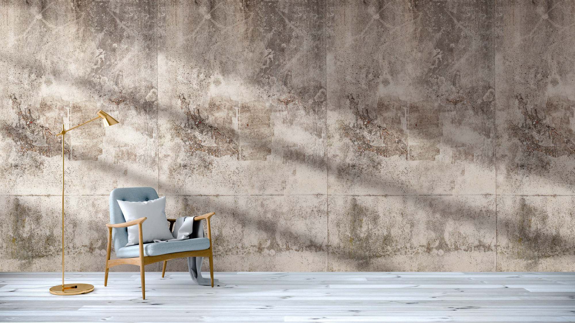 Acid Block Wall Effect Beige Cream Wallpaper Wall Panel | Living Walls