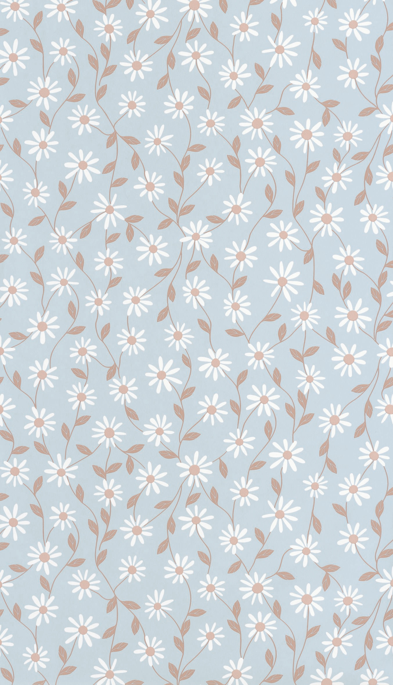 Daisy Flowers Baby Blue Wallpaper | Caselio Anna