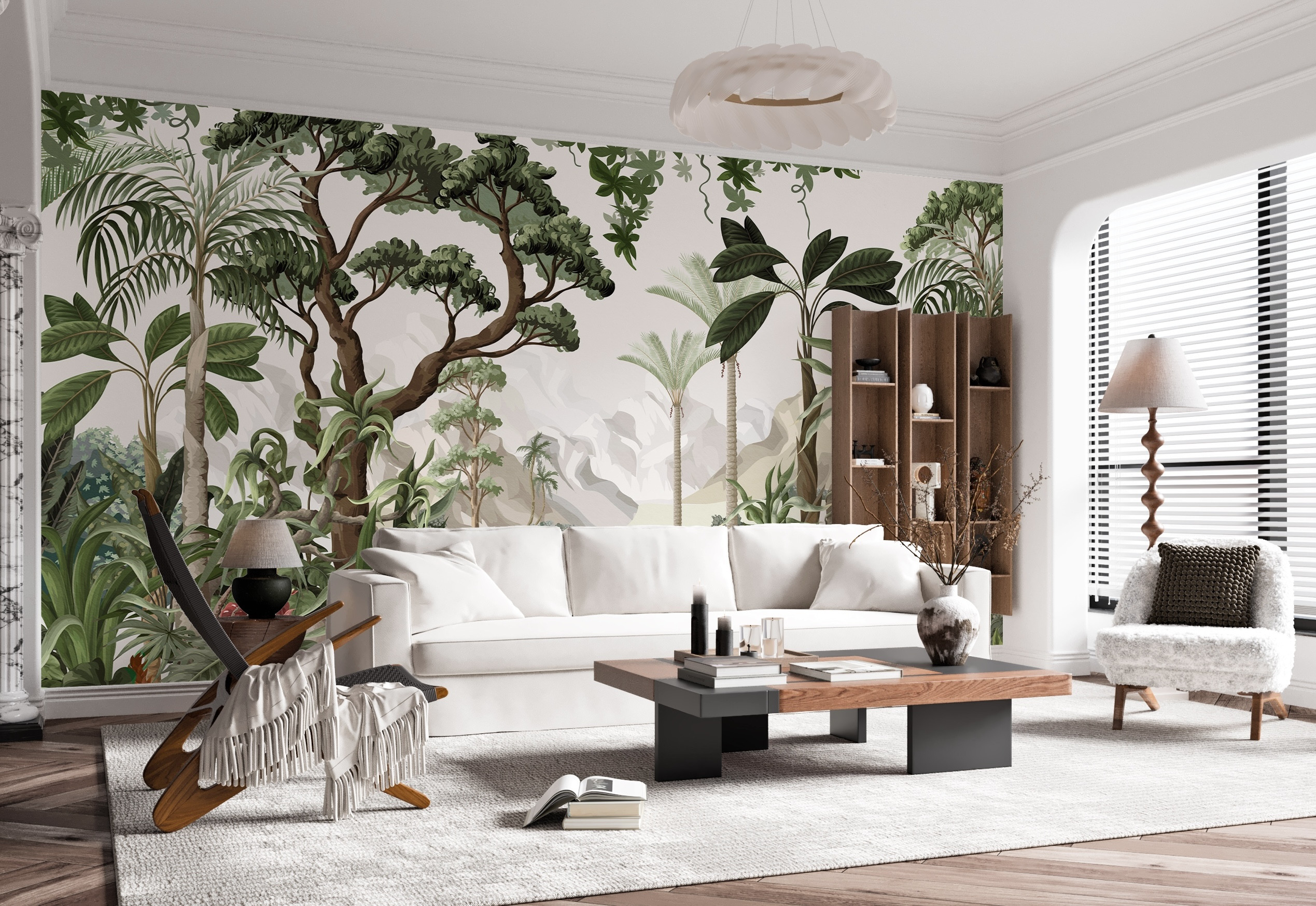 Tropical Trees Landscape Wallpaper Mural