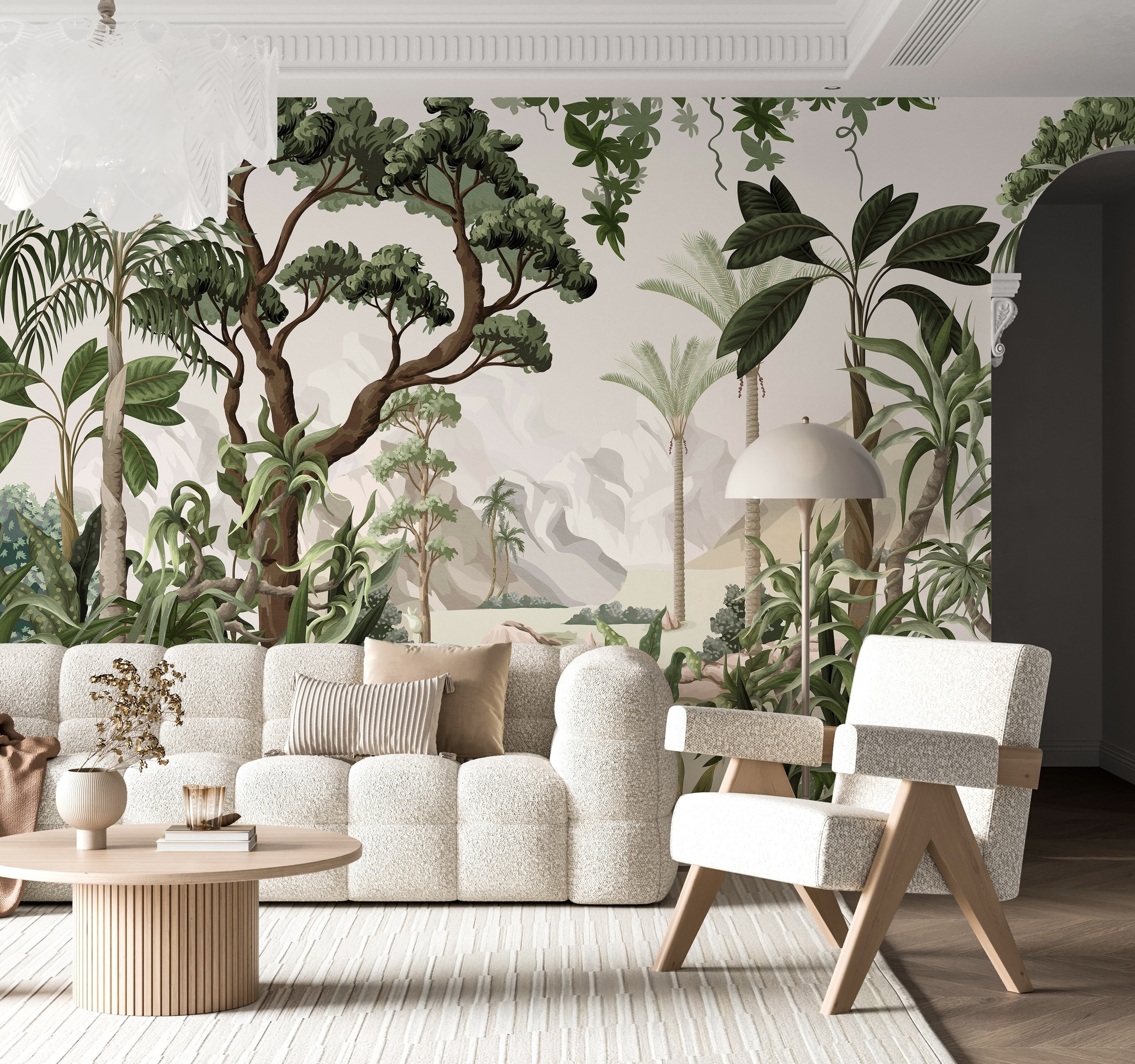Tropical Trees Landscape Wallpaper Mural