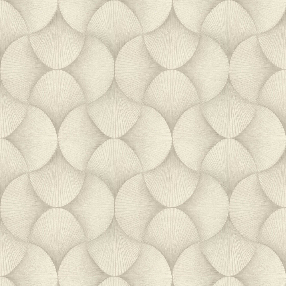 Abstract Geometric Platinum Vinyl Wallpaper | Shell Fan