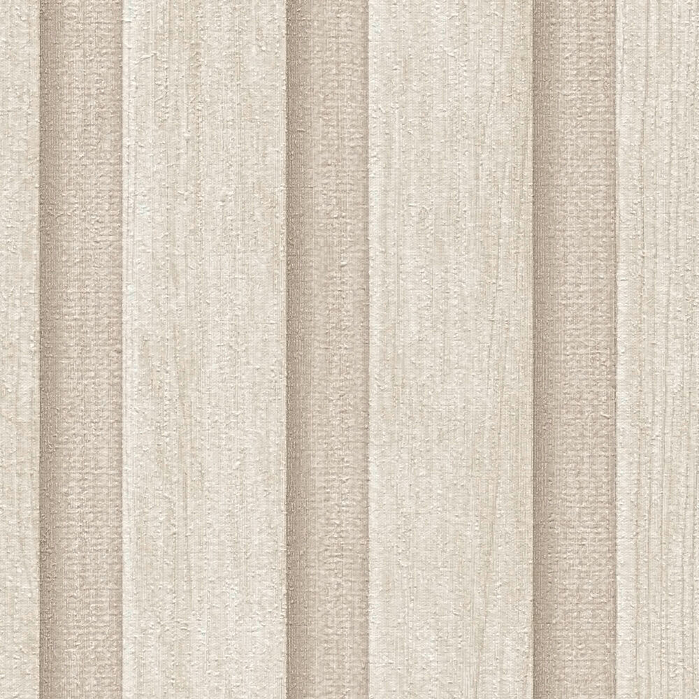Textured Wood Panelling Effect Cream Wallpaper | AS Creation Panel Wall