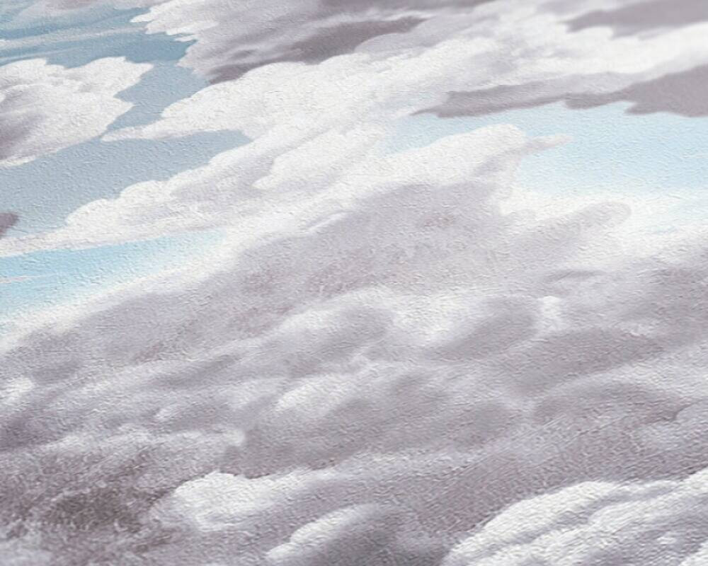 Fluffy Cloud Blue Grey Wallpaper | AS Creation Cumulus Clouds