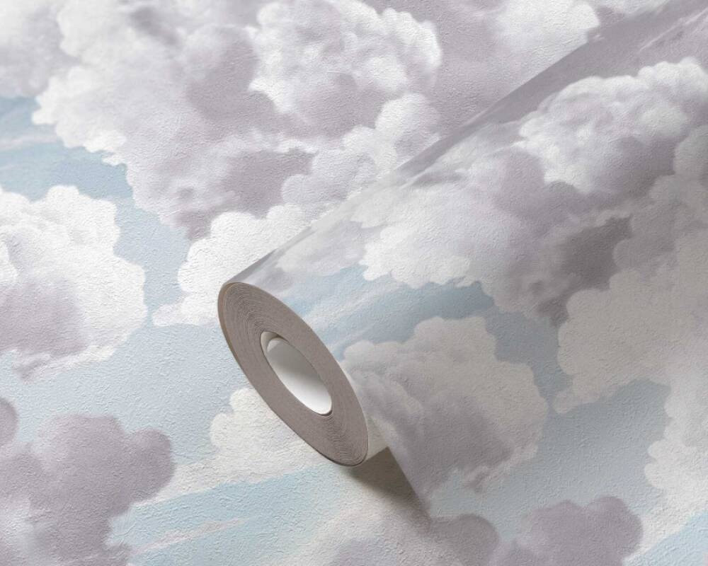Fluffy Cloud Blue Grey Wallpaper | AS Creation Cumulus Clouds