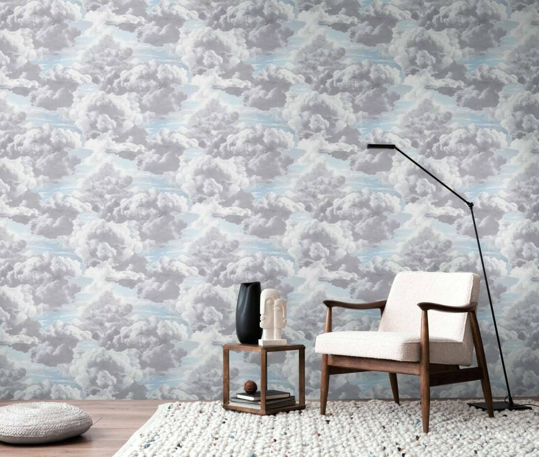 Fluffy Cloud Blue Grey Wallpaper | AS Creation Cumulus Clouds