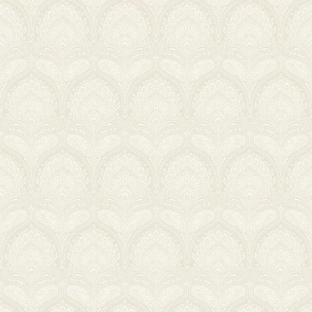 Vintage Paisley Damask Ivory Wallpaper | Timothy Wilman Home Chatterley