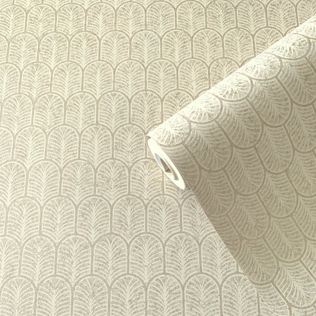 Art Deco Retro Cream Wallpaper | Galerie Geometric Arch