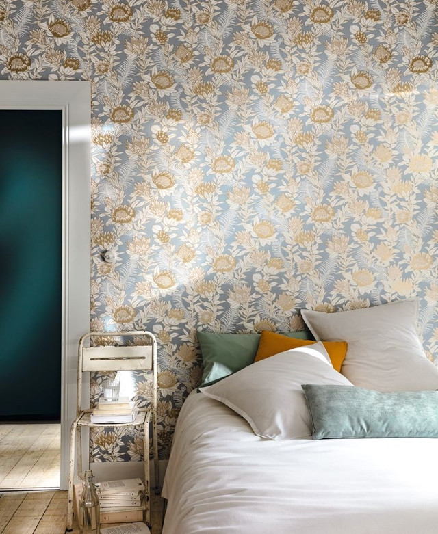 Dream Garden - Blue / Pink (3 Rolls Avail.) - Natty and Polly Wallpaper ...