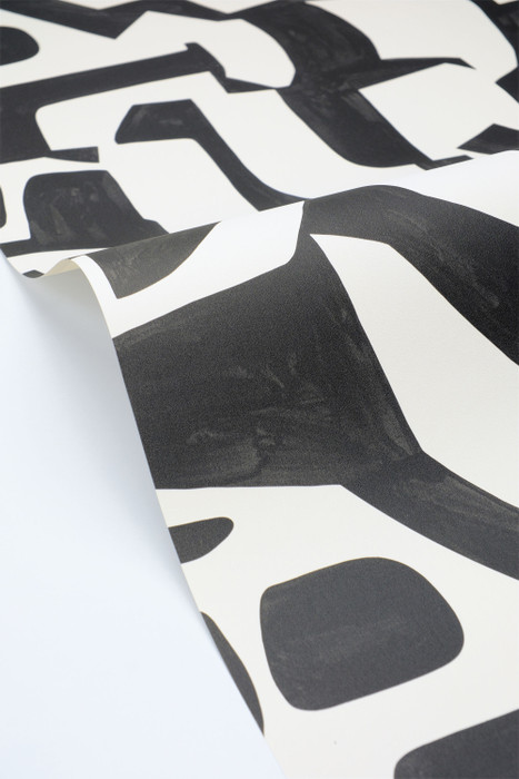 Abstract Geometric Pattern Monochrome Vinyl Wallpaper | Caselio Broken ...