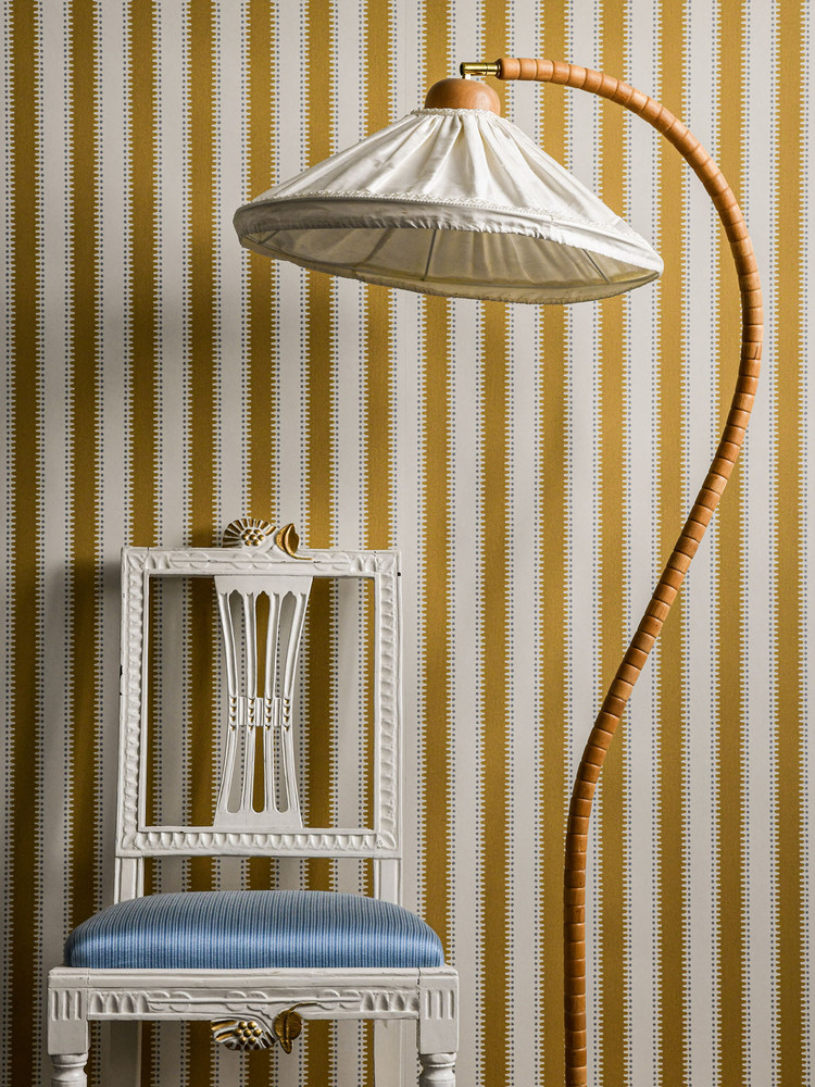 Stripe Natural Tan Non Woven Wallpaper | Långelid / Von Brömssen Jagged ...