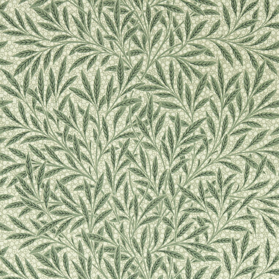 Willow Tree Curling Leaves Green Wallpaper | Morris & Co Emerys Willow