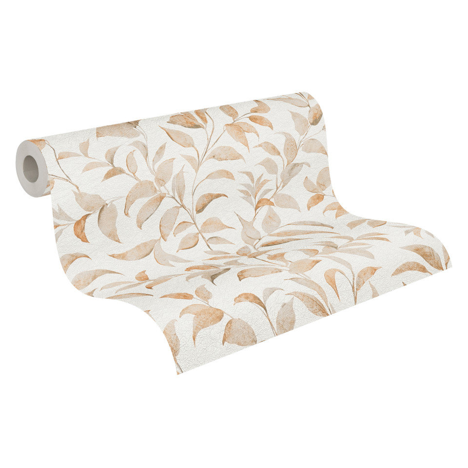 Leaves Foliage Copper Wallpaper | Living Walls Fiscus Wall