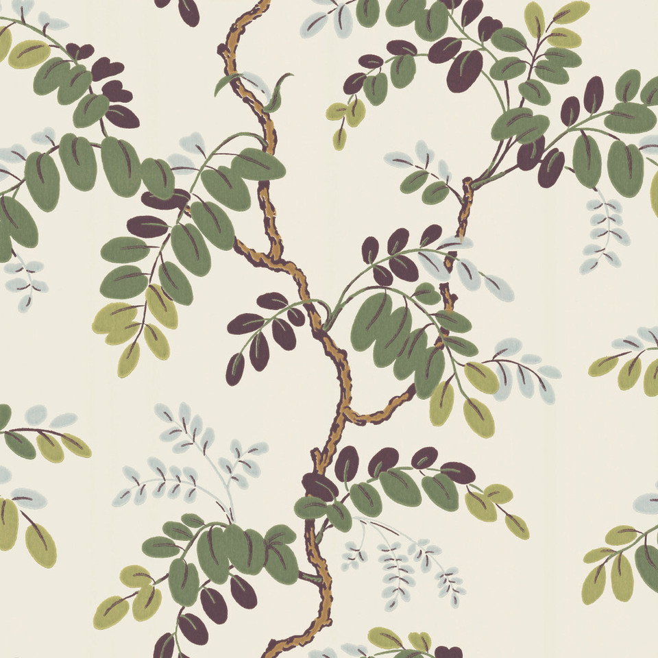 Tree And Branches Olive Green Wallpaper | Langelid / Von Bromssen Toromiro