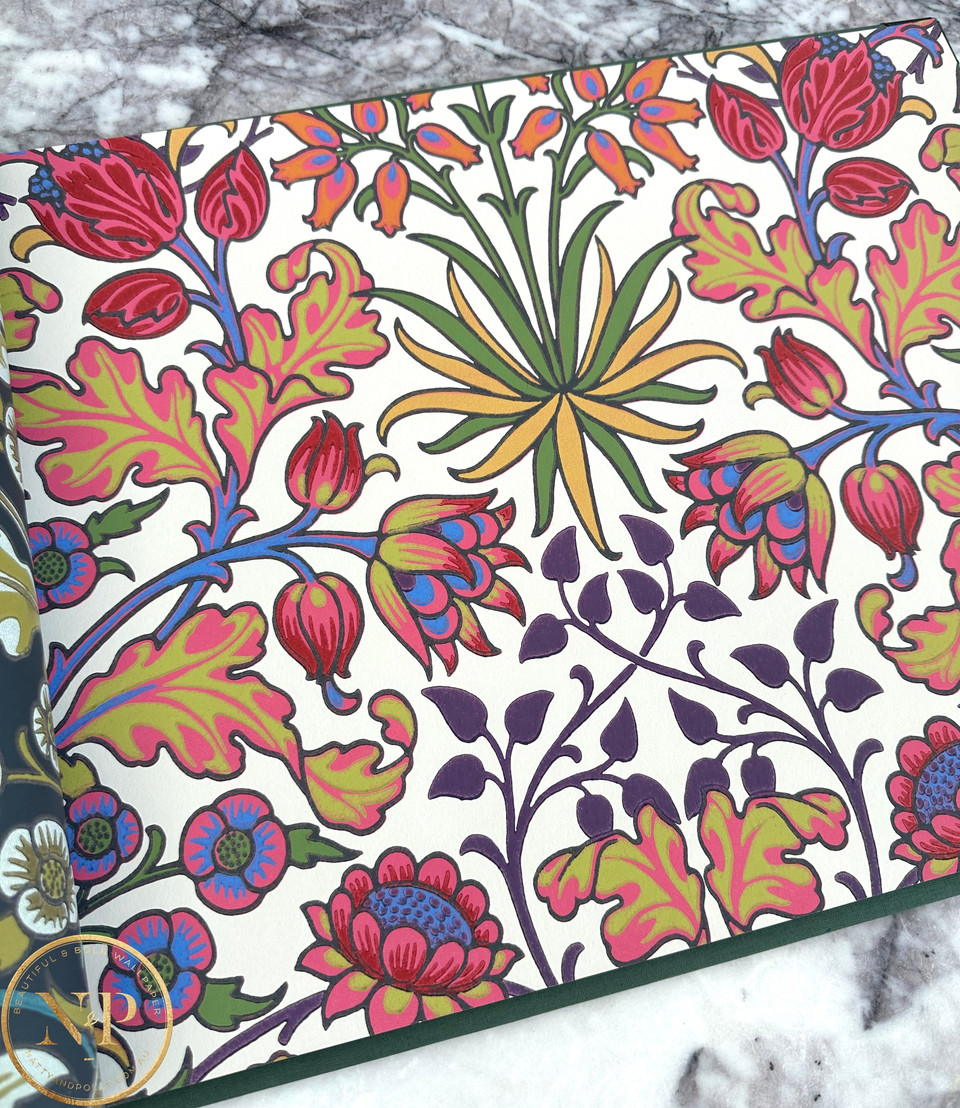 Profusion Of Flower heads White Multicolour Wallpaper | Morris & Co ...