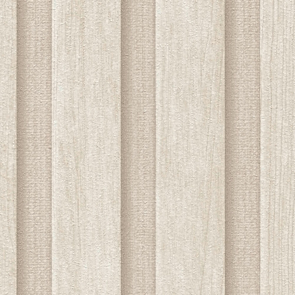 Textured Wood Panelling Effect Cream Wallpaper | AS Creation Panel Wall