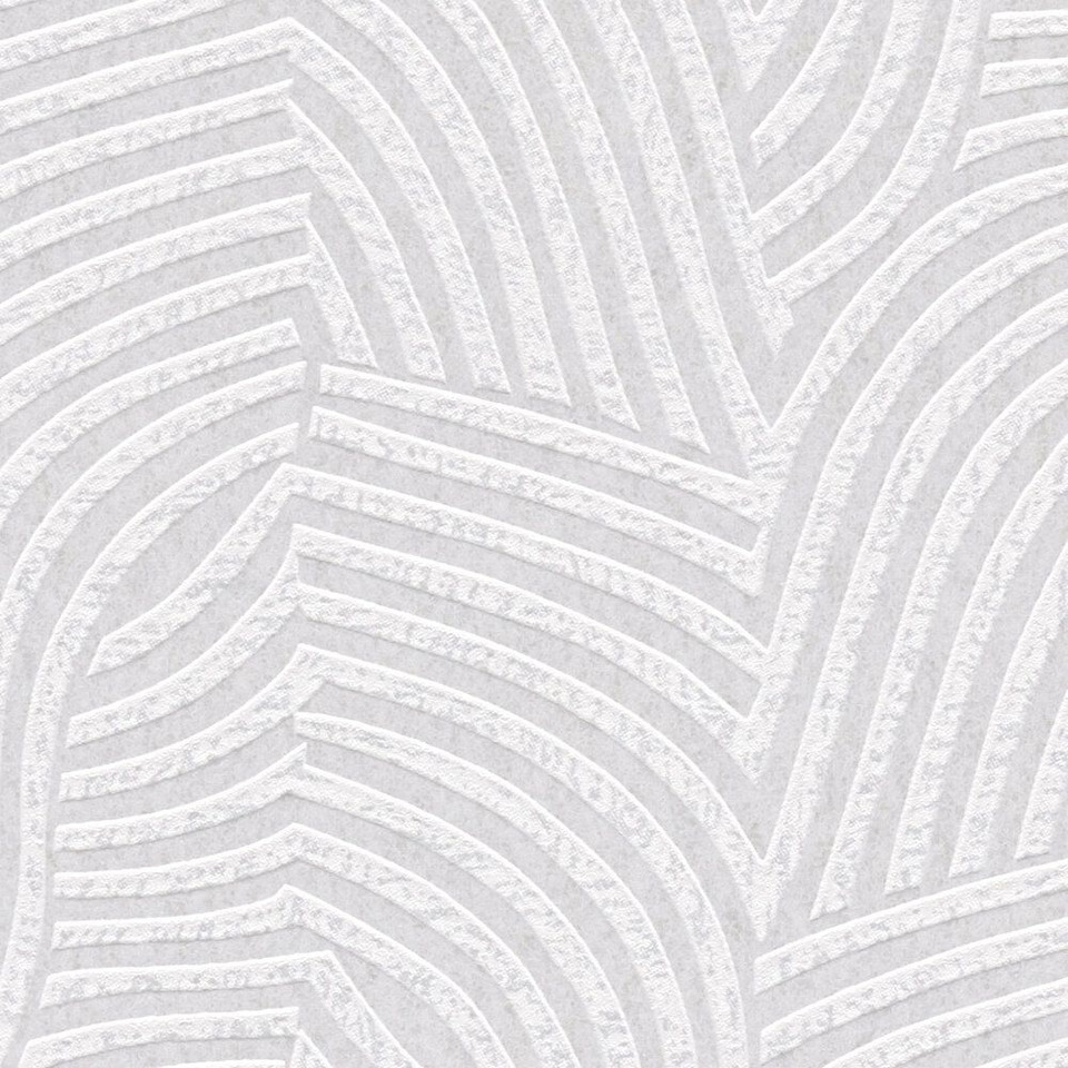 Modern Graphic Stamped Geometric Pattern White Wallpaper | AS Creation ...