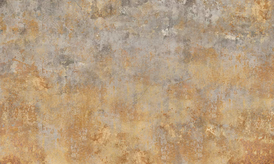 Golden Toned Rustic Concrete Wall Mural