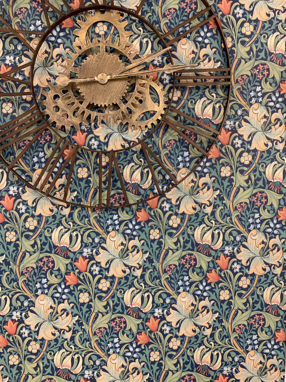 Vintage Jacobean Swirl Floral Indigo Blue Wallpaper | Morris & Co ...
