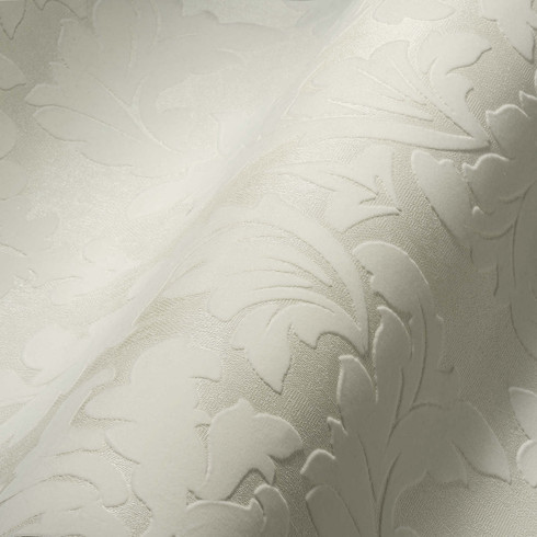 Vintage Damask Velvet Cream Wallpaper | Architects Paper Baroque Flock