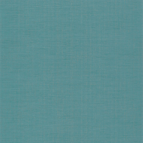 Plain Luxury Fabric Effect Peacock Blue Wallpaper | Casadeco Five Oclock