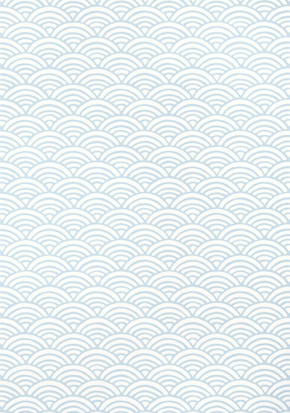 Geometric Arch Spa Blue Vinyl Wallpaper | Thibaut Maris