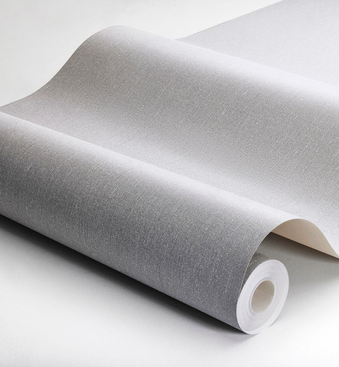 Plain Textured Ash GreyWallpaper | Borastapeter Linen