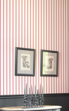 Classic Striped Red Wallpaper | Casadeco Rayure