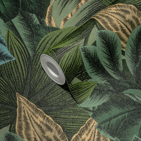 Large Scale Botanical Leaves Green Wallpaper | AS Creation Tropikali
