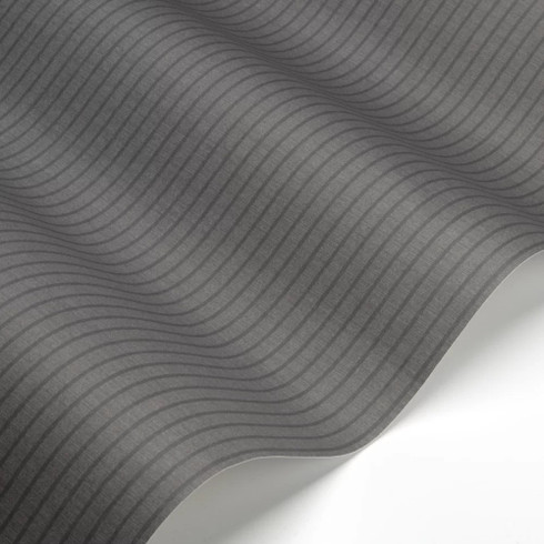 Pin Striped Graphite Grey Wallpaper | Timothy Wilman Home Cambridge