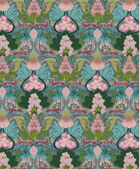 Regal Leopards Luscious Tropical Oasis Multicolour Vinyl Wallpaper ...