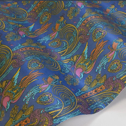 18th Century Birds and Bough Pattern Blue Wallpaper | Laurence Llewelyn ...