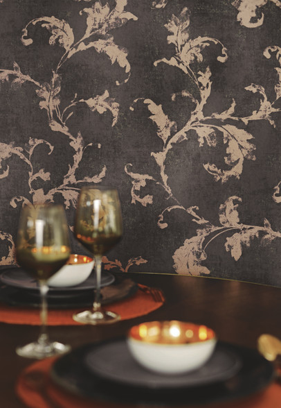 Arabesques - Noir (4 Rolls Avail.) - Natty and Polly Wallpaper Australia