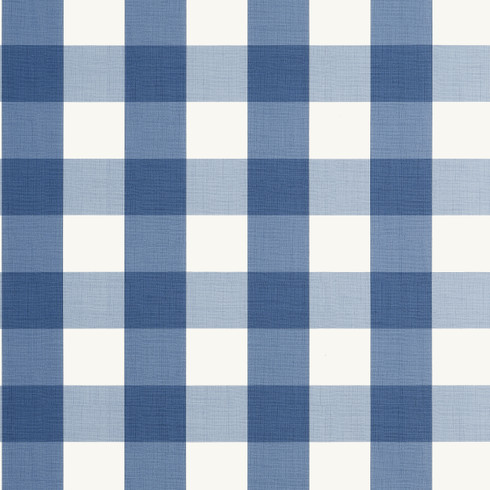 Large Scale Traditional Checkered Navy Blue Vinyl Wallpaper | Thibaut ...