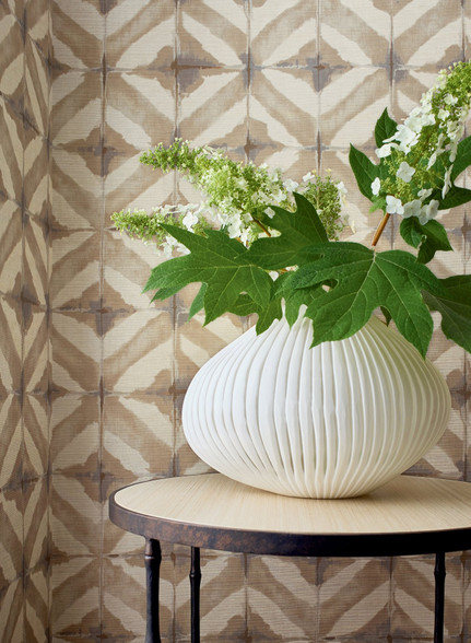 Japanese Inspired Tie Dye Neutral Beige Sisal Grasscloth Wallpaper ...