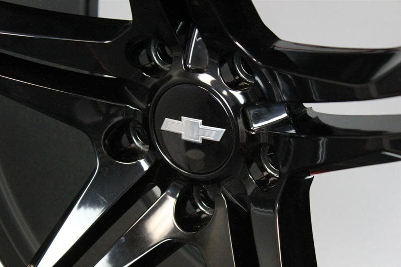 Chevrolet Black Wheel Center Caps w/Bowtie & "PERFORMANCE", Set of 4