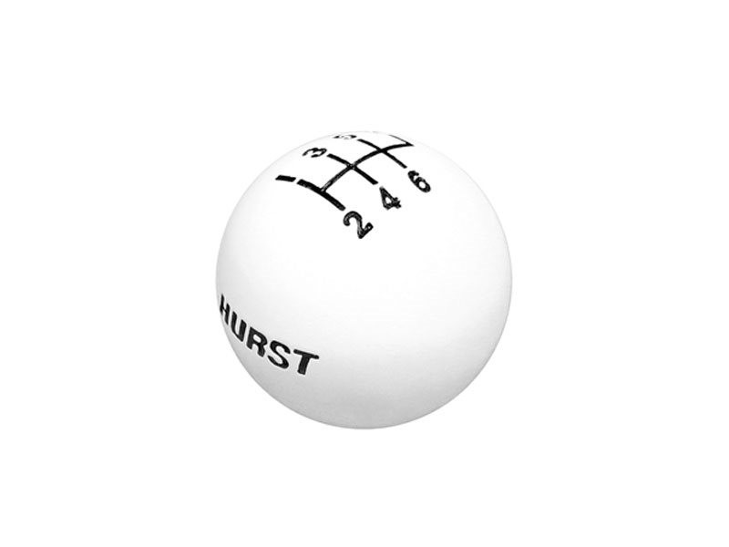 Hurst Billet/Plus Shifter w/ Classic Ball, White