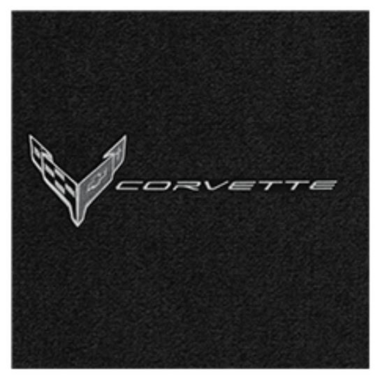 Lloyd Front Ultimat Trunk Mat, Black w/ Monochromatic C8 Corvette Flag ...