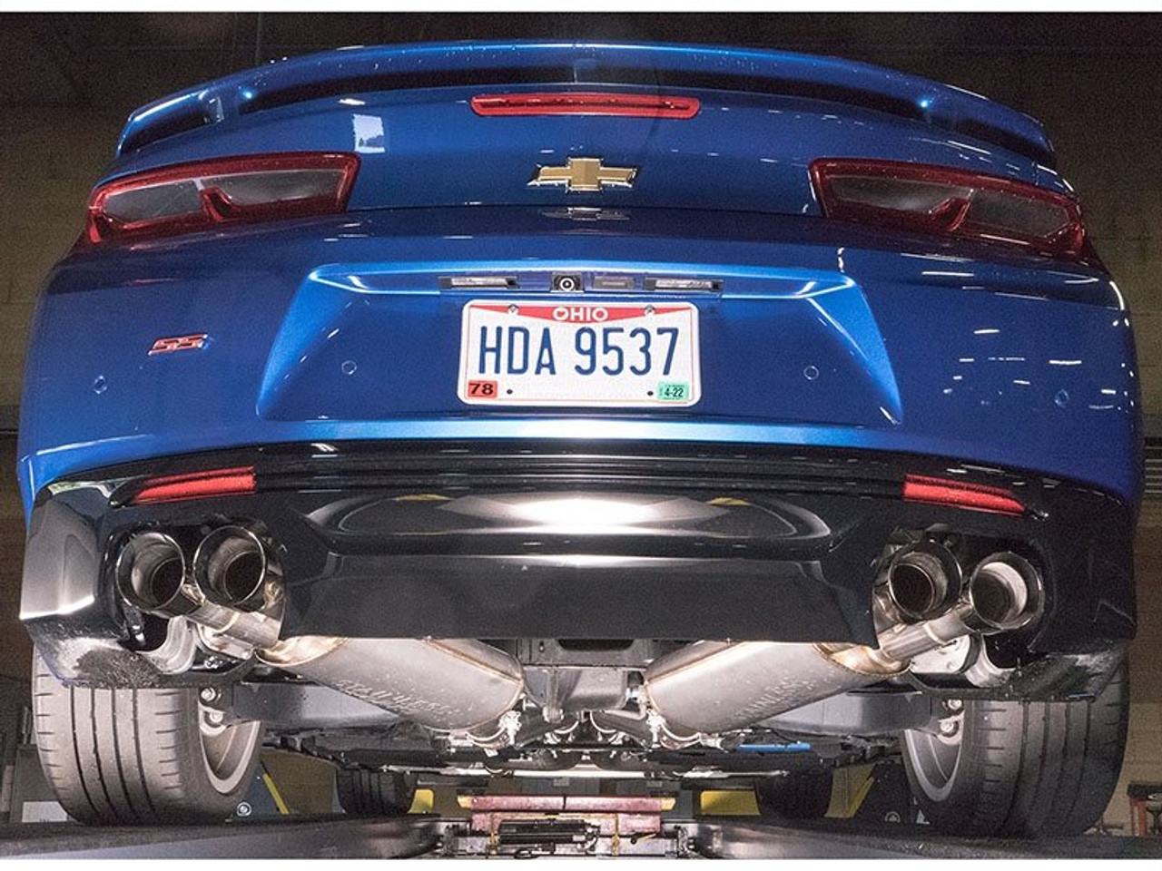 Stainless Works Redline Axle Back Exhaust Quad Polished Tips Performance Connect 2016 2024 Camaro SS 2017 2024 Camaro ZL1