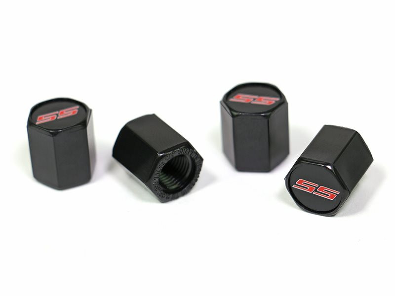 Elite Black "SS" Valve Stem Caps