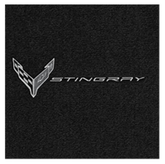 Lloyd Front Ultimat Trunk Mat, Black w/ Monochromatic C8 Corvette Flag ...