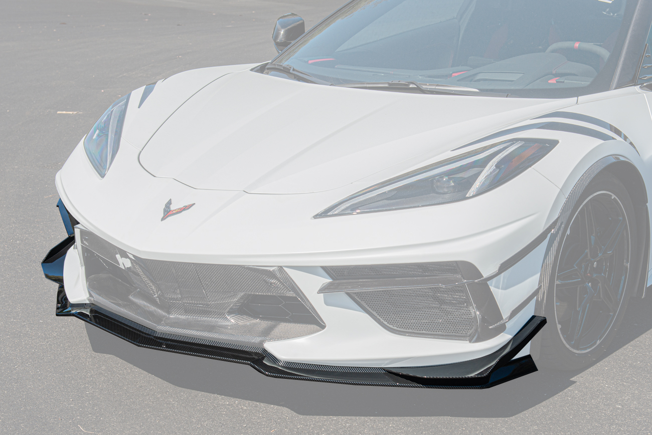 EOS Z06/Z07 Performance Front Lip & Canards, Hydro-Dipped Carbon Fiber