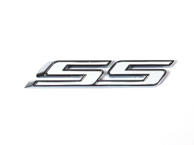 Chevrolet "SS" Emblem, White Vinyl