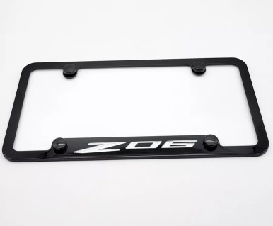 Elite C8 "Z06" License Plate Frame, Black, 50 State Legal