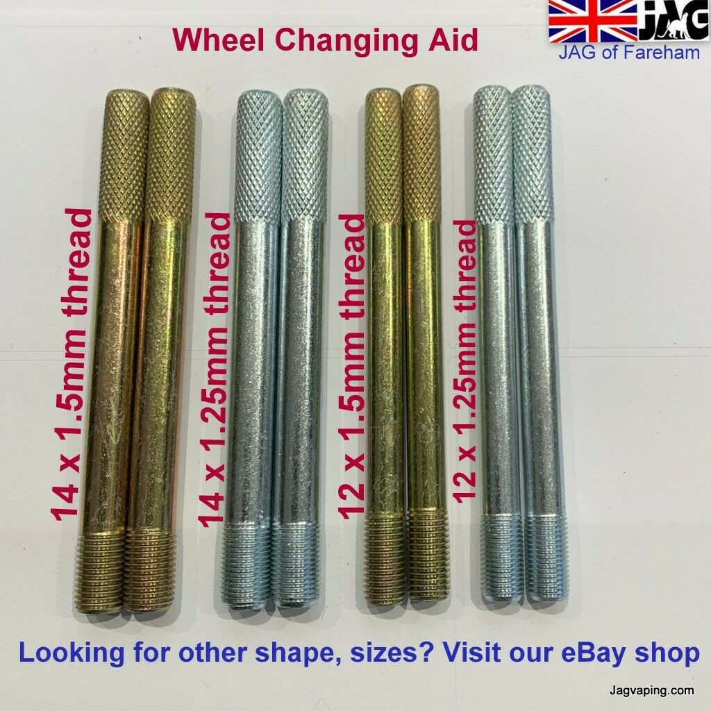 M14x1.5 Alloy wheel alignment guide tool, mount hanger pin, wheel lug bolt