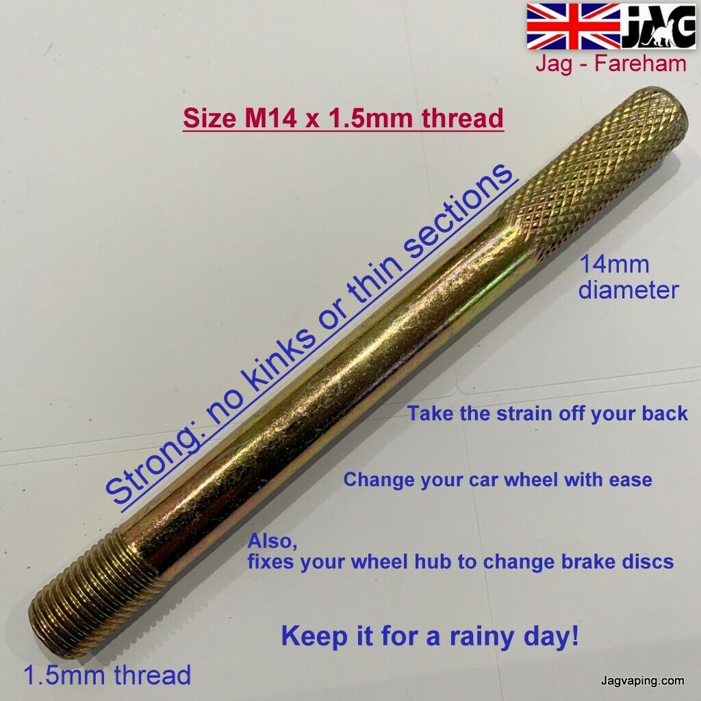 M14x1.5 Alloy wheel alignment guide tool, mount hanger pin, wheel lug bolt