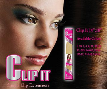 Wavy human hair clip-in extension Amy clip twist 14/18