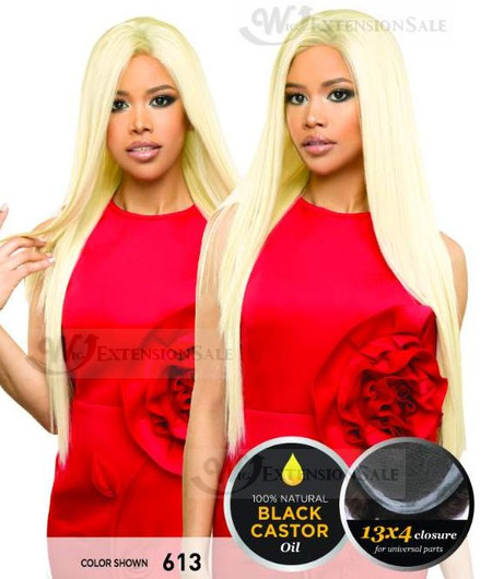 R&B human hair blend natural skin lace wig HS-Mink 32"