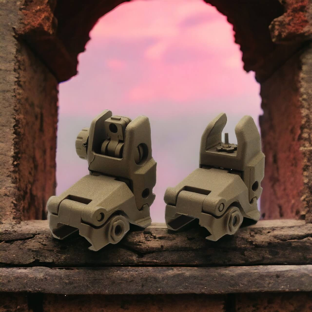 Burnt Bronze Cerakote Polymer Front & Rear Sights